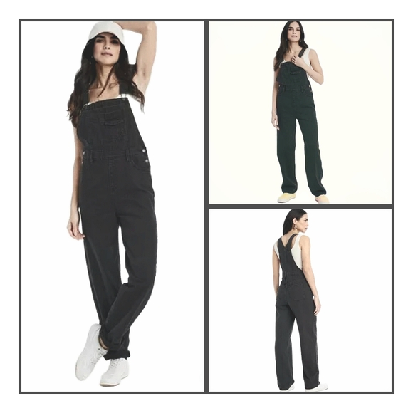 Universal Thread | Pants & Jumpsuits | Baggy Black Denim Overalls ...